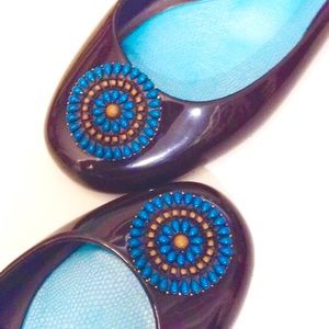 Oka.B | Shoes | Okab Rider Ballet Flat Chocolate Wbeaded Circle | Poshmark